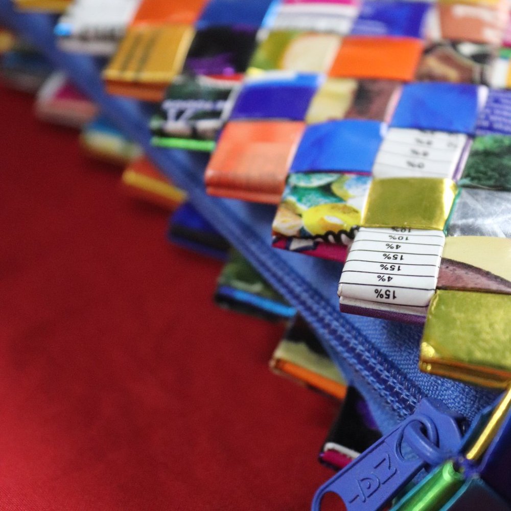 Mexican Candy Wrapper Mosaic Bag, Recycle Up-Cycle Ca… - Gem